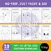 Halloween Worksheets, Trace and Color, 20 Halloween Tracing Sheets ...