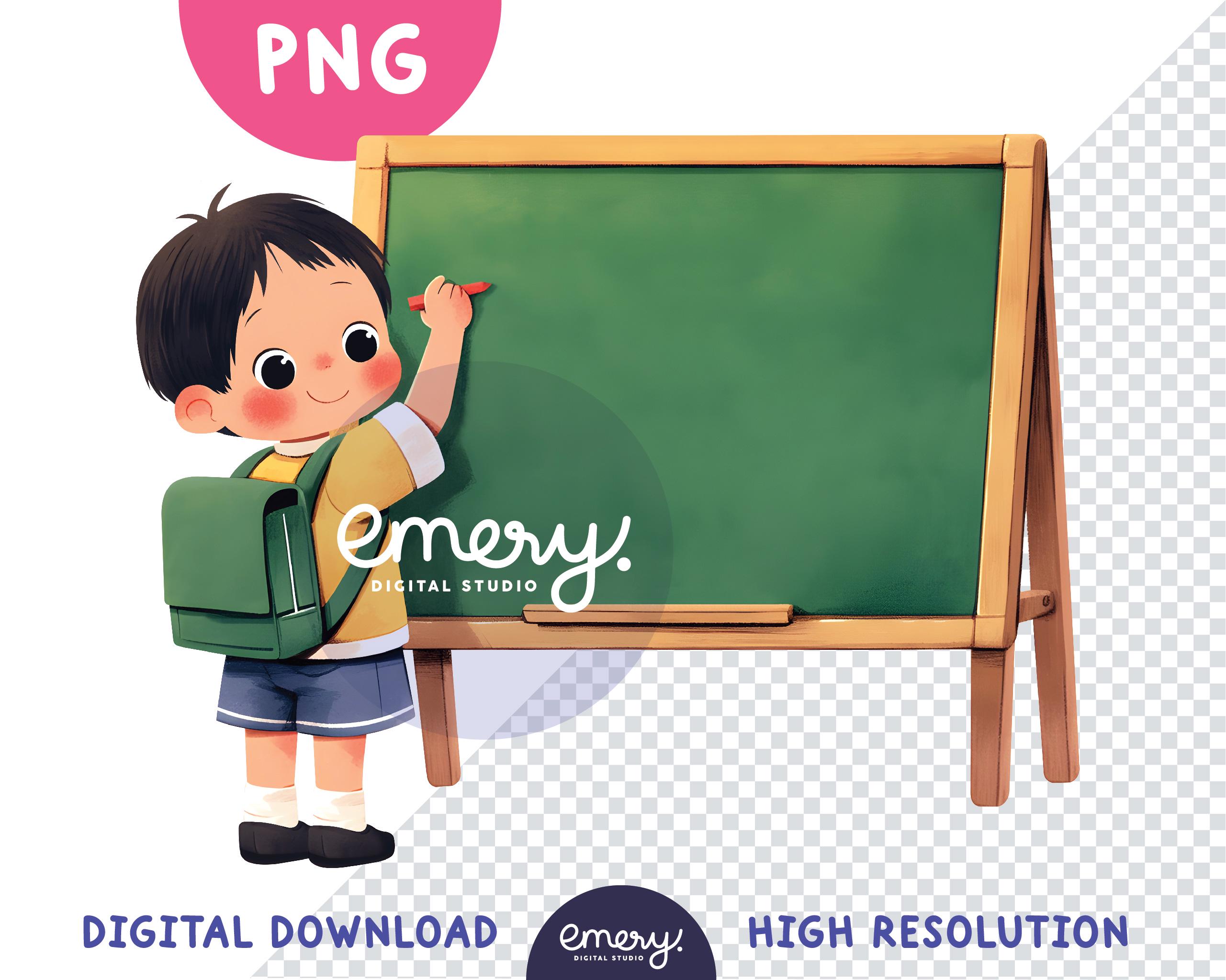 Blackboard Clipart, Kids Blackboard, School Kids PNG, Back to School ...