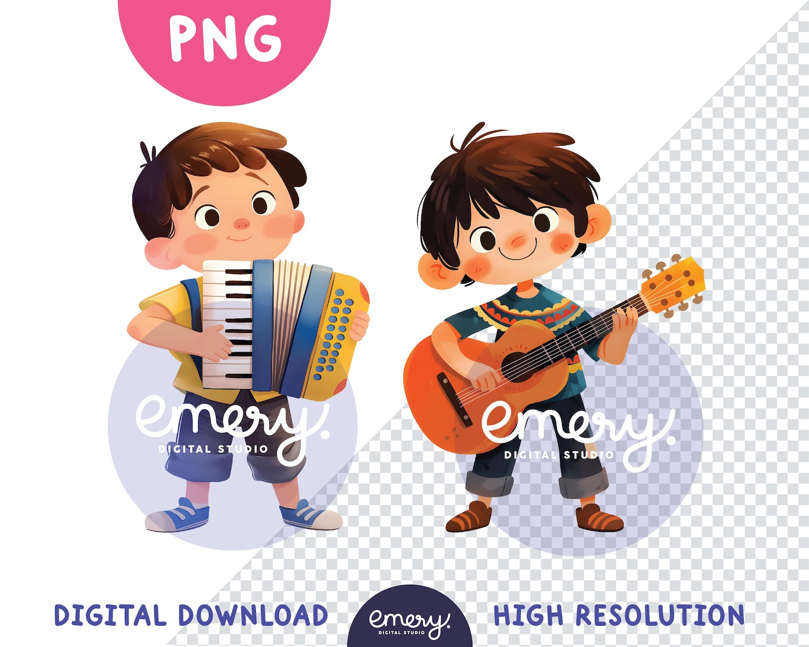 Musician Kid Clip Art, Cute Musicians Clip Art, Music Clipart Bundle ...