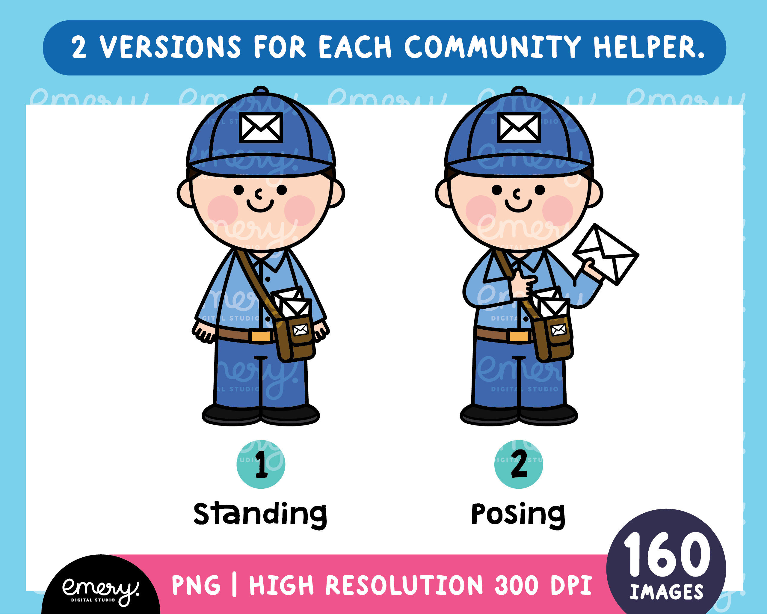 Community Helpers Clip Art Set 2 PNG Files, Occupations Clip Art, Jobs ...