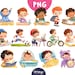 Daily Routine Clipart, 14 PNG Clipart, Daily Routine Activities of Cute ...