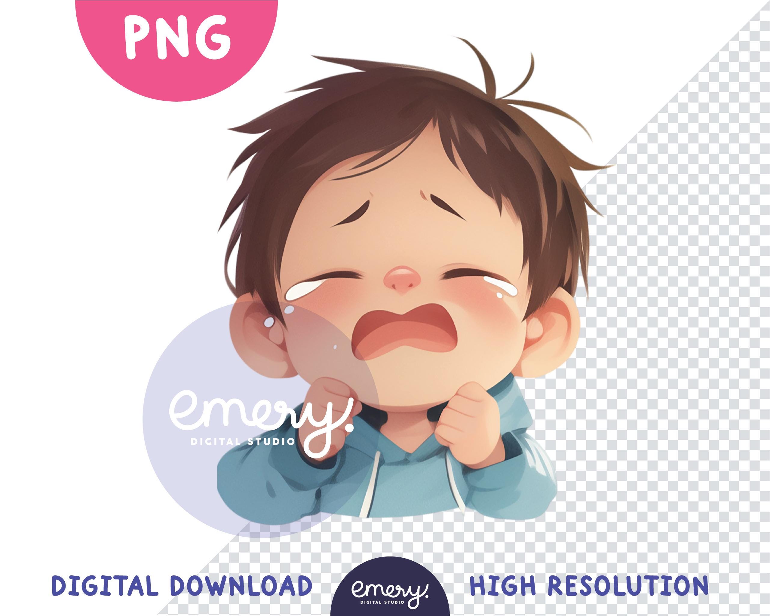 Cute Little Boy With Different Emotions, PNG Clip Art, Watercolor Kids ...