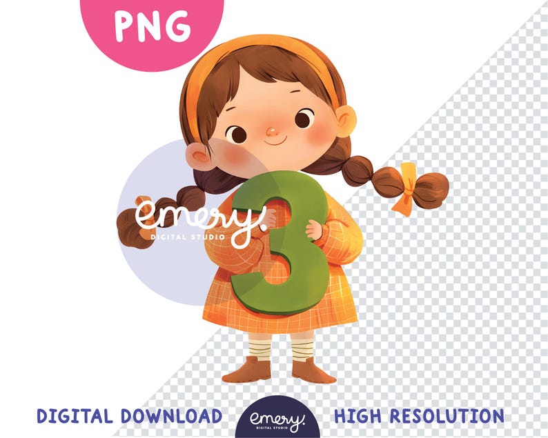 Numbers Clip Art, Kids With Numbers, Cartoon Kids PNG Clipart, Cute ...