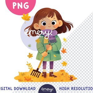 Cute Autumn Kids Clipart, Fall PNG Bundle (digital Download) - Etsy