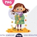 Kids Autumn Clipart, Cute Kids Autumn, Fall Clipart, Cute Kids PNG ...