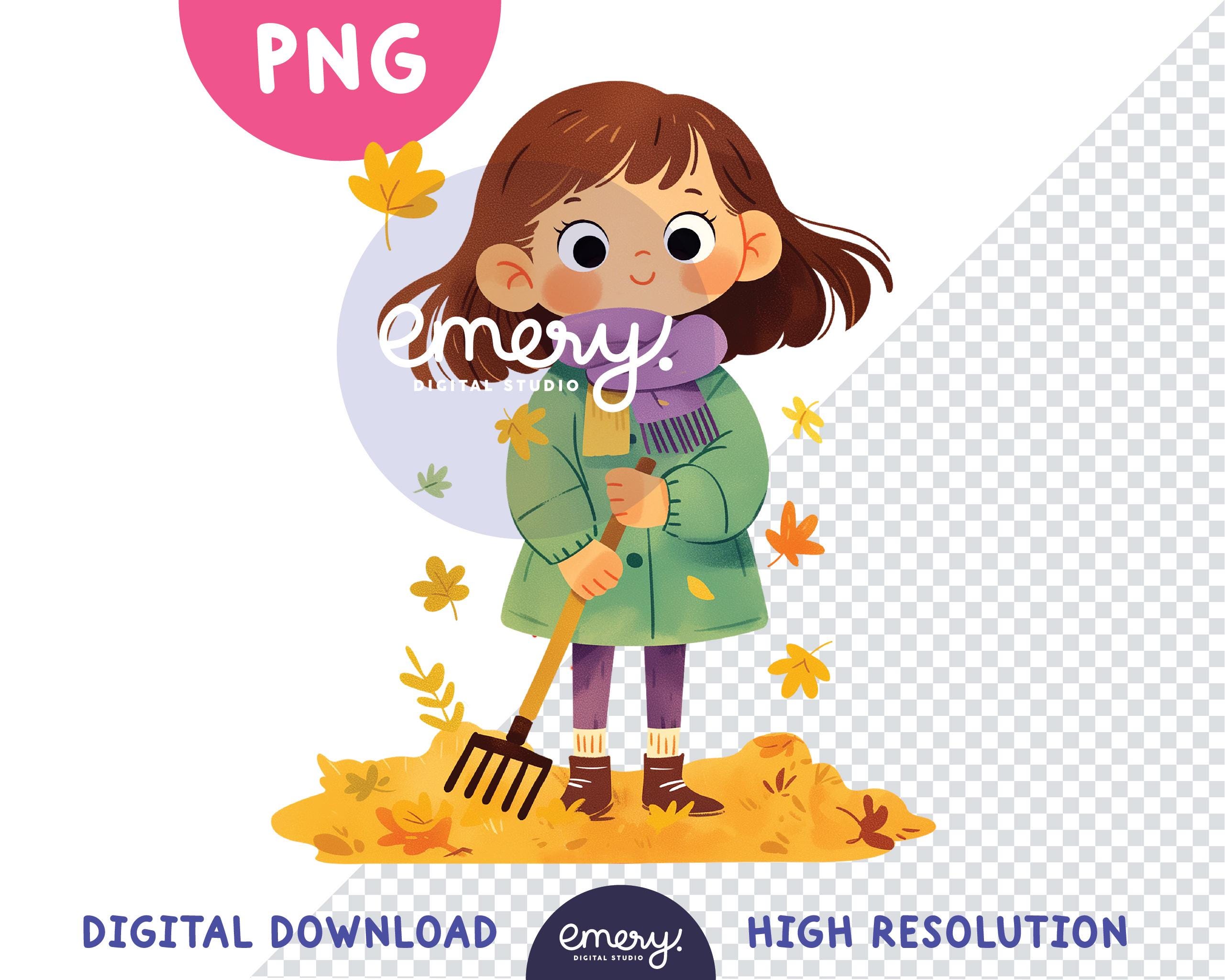 Cute Autumn Kids Clipart, Fall PNG Bundle (digital Download) - Etsy
