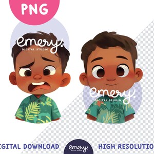Cute Little Boy With Different Emotions, Cartoon Kids Clipart, Emotions ...