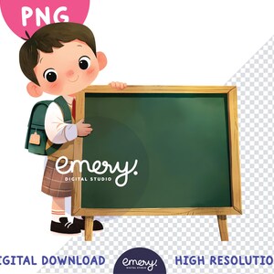 Blackboard Clipart, Kids Blackboard, School Kids PNG, Back to School ...