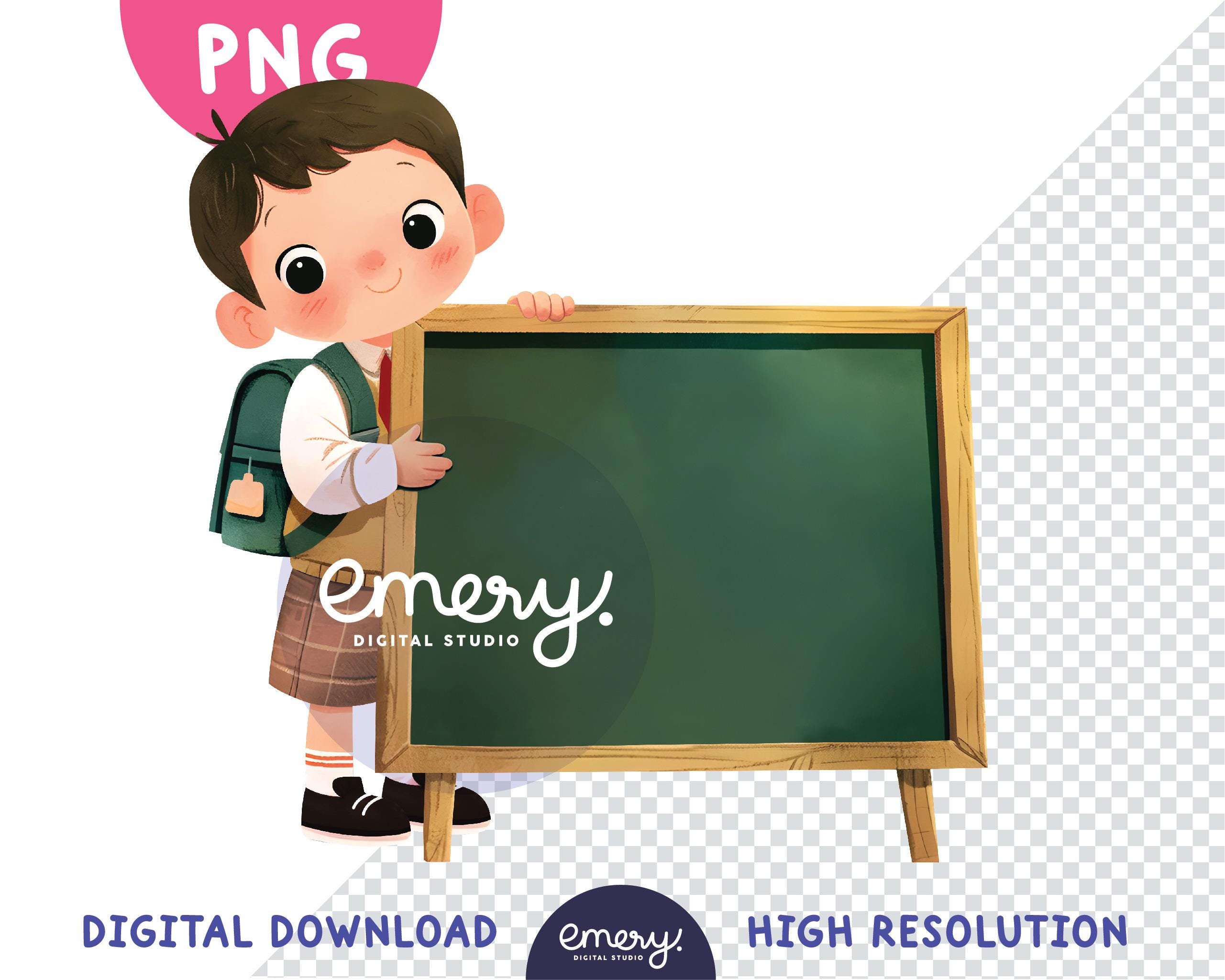 Blackboard Clipart, Kids Blackboard, School Kids PNG, Back to School ...