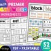 Kindergarten Dolch Sight Word Worksheets, 52 Primer Words (PDF) - Etsy