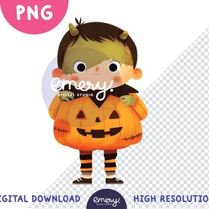 Cute Halloween Clipart, Halloween Kids Clipart, Cartoon Kids Halloween ...
