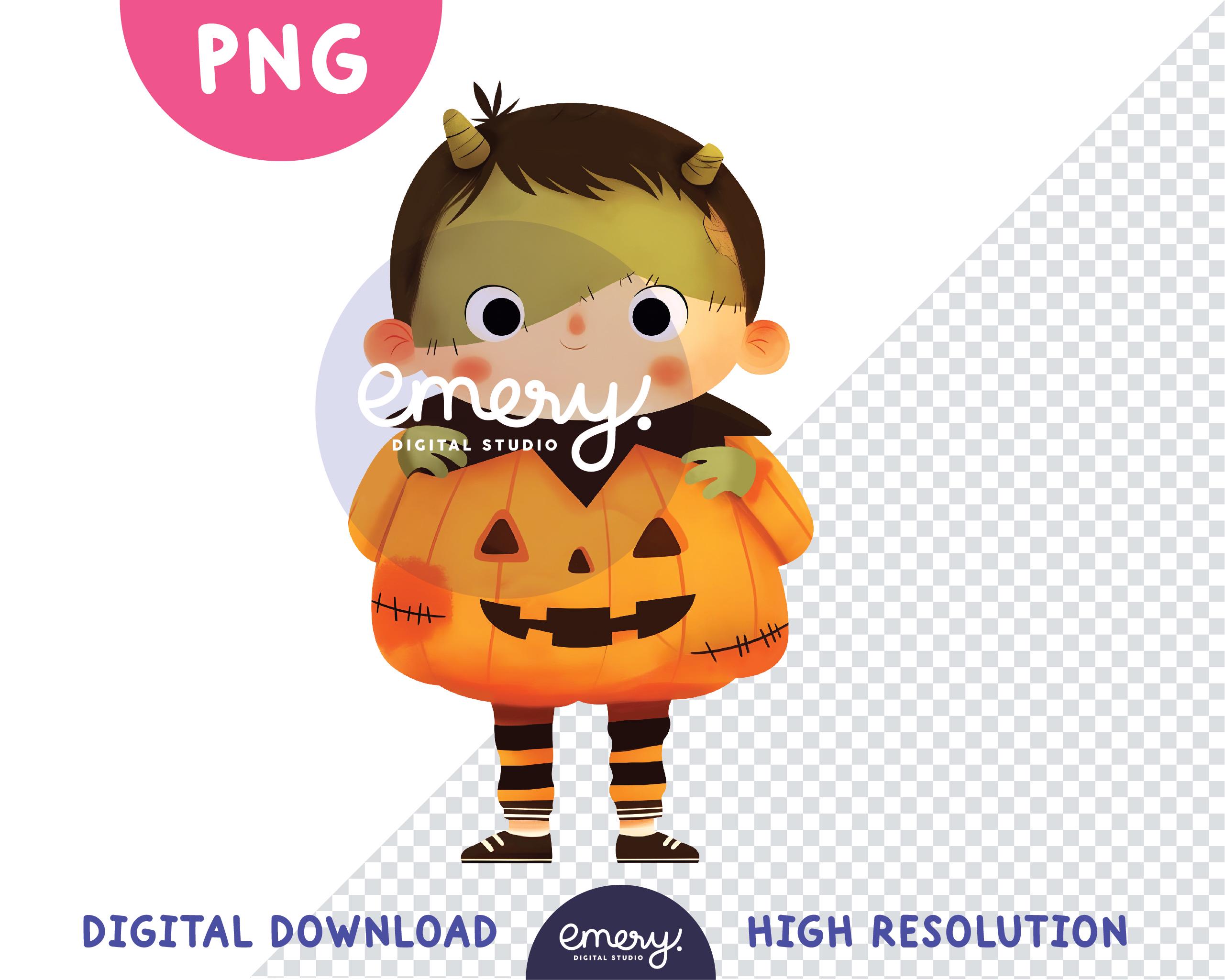 Cute Halloween Clipart, Halloween Kids Clipart, Cartoon Kids Halloween ...