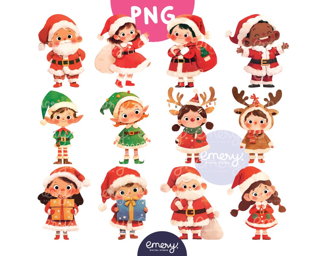 Christmas Kids PNG, Cute Christmas Clipart, Cute Kids Christmas ...