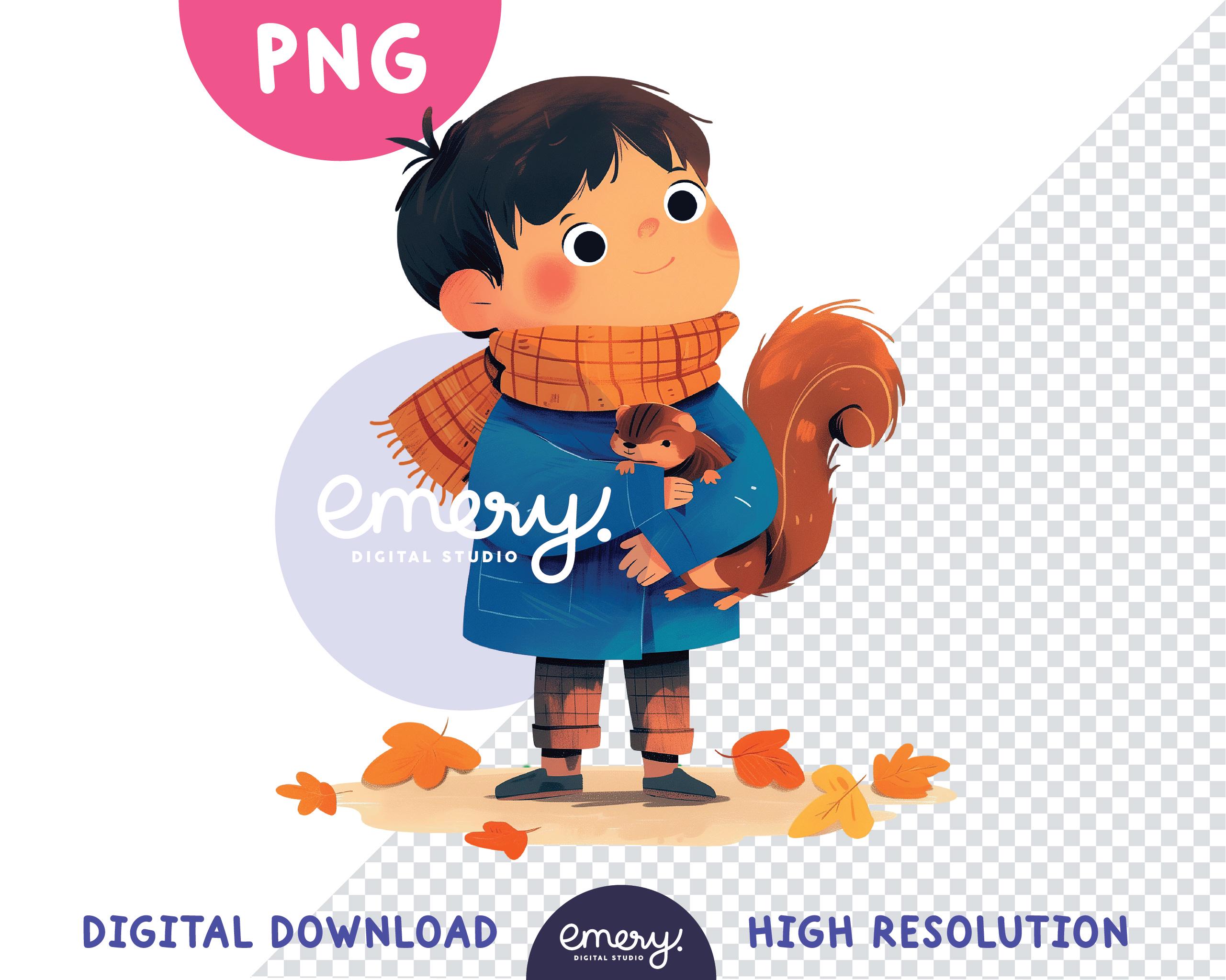 Cute Autumn Kids Clipart, Fall PNG Bundle (digital Download) - Etsy