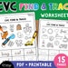 CVC Word Worksheets, Phonics CVC Words, Find and Trace Activities for ...