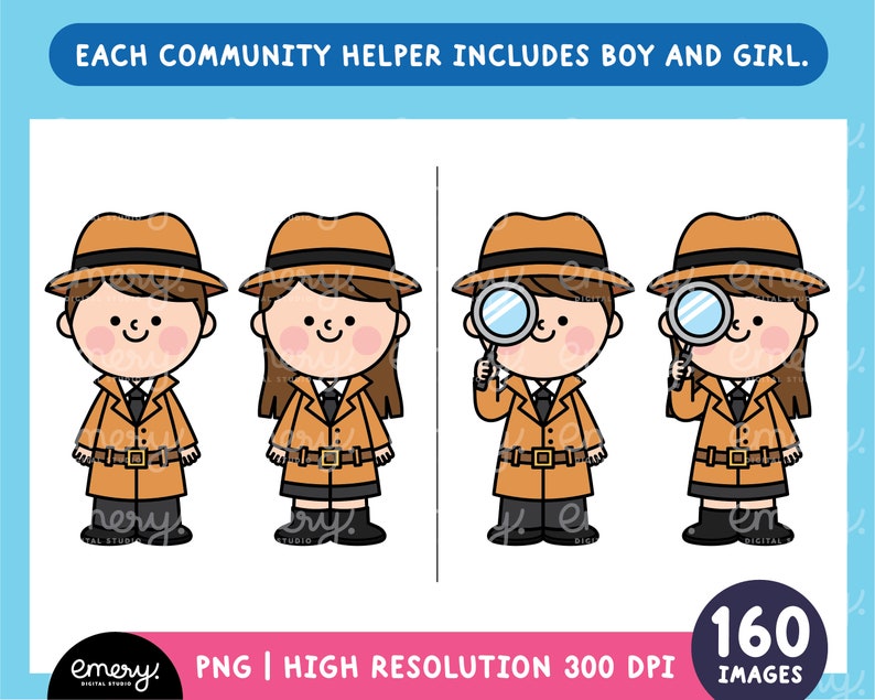 Community Helpers Clipart, Careers Kids PNG (digital Download) - Etsy