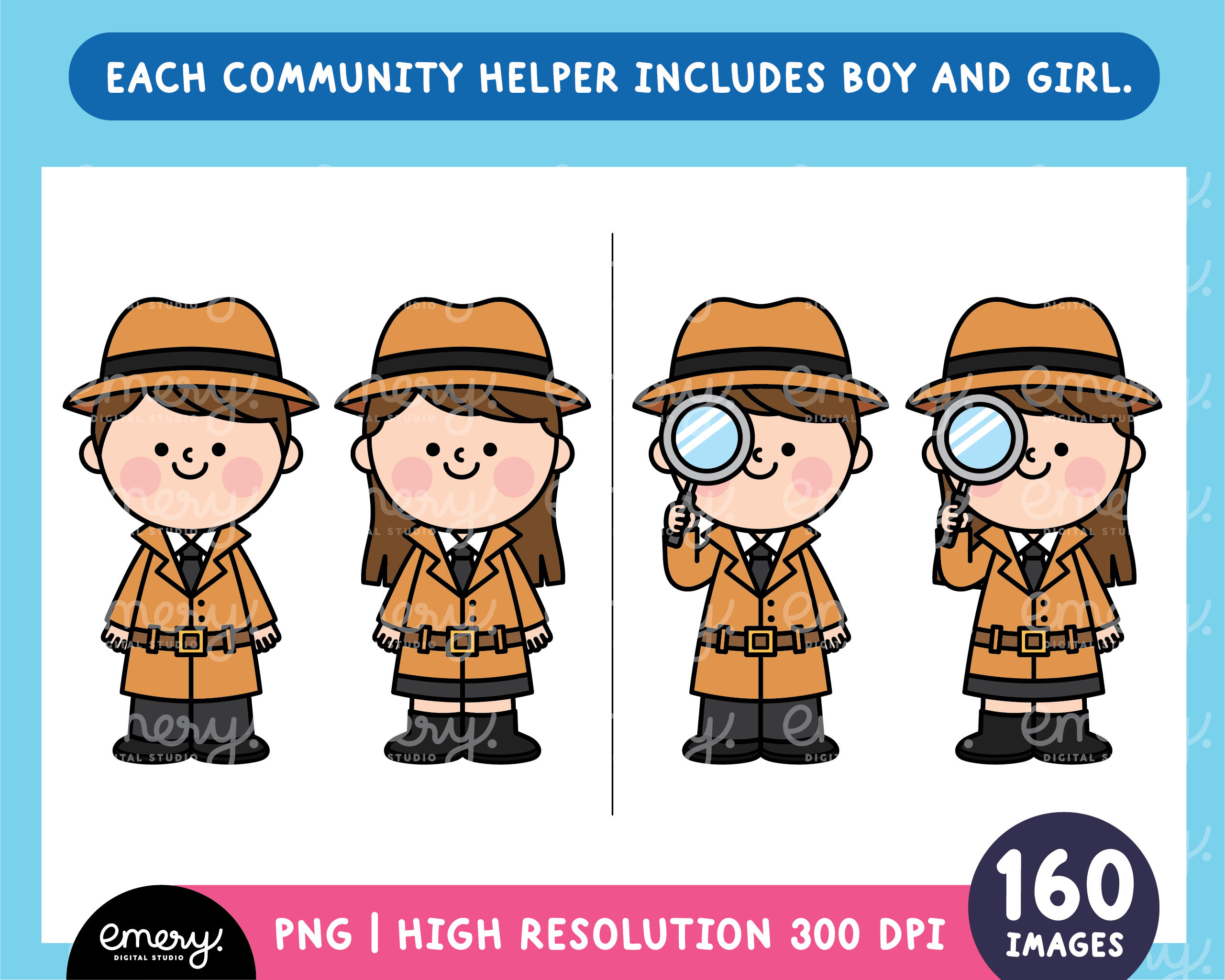 Community Helpers Clip Art Set 2 PNG Files, Occupations Clip Art, Jobs ...