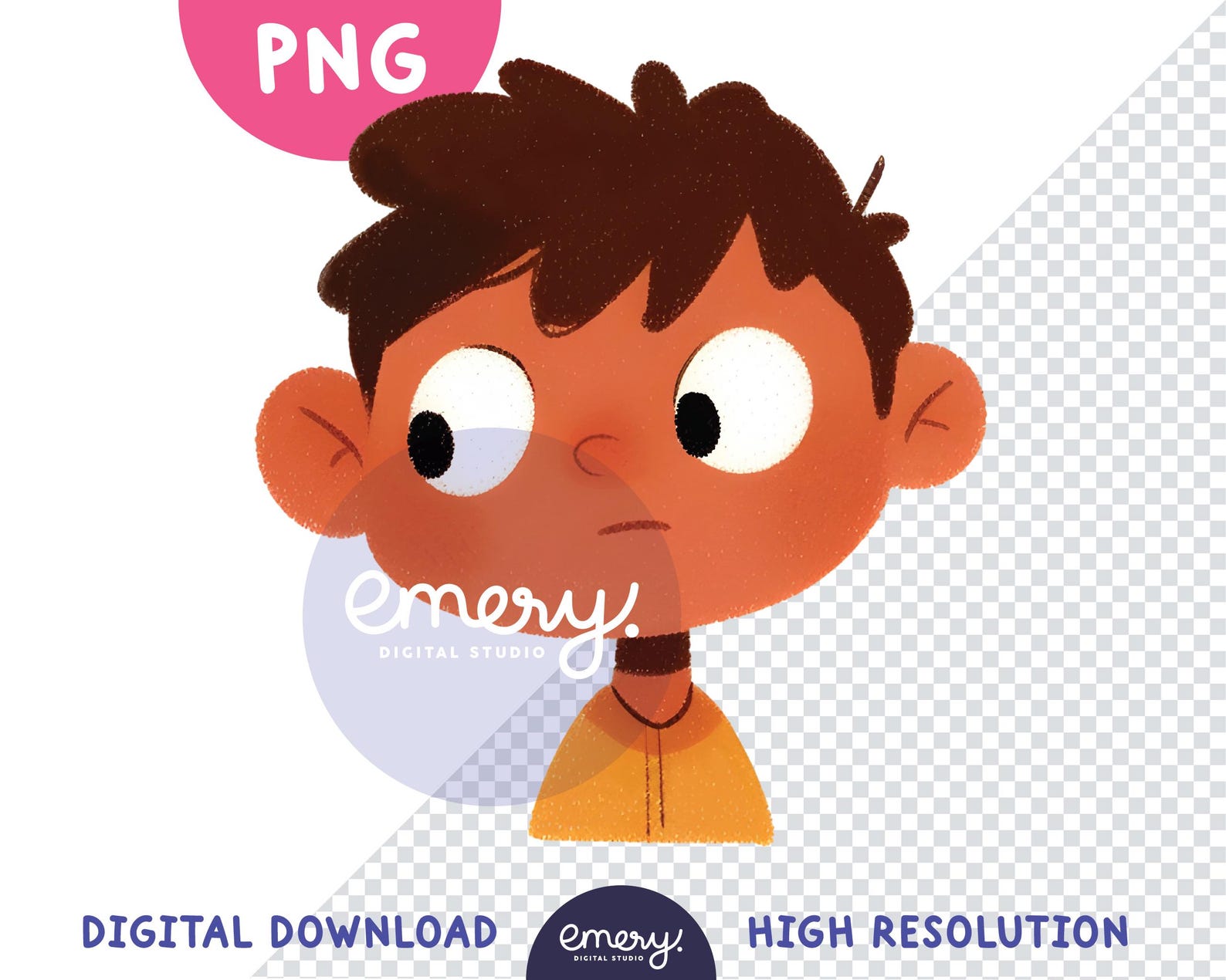 Cartoon Kids Clip Art, Cute Kids With Different Emotions, Children's ...