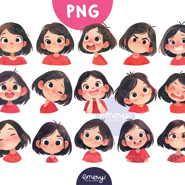 Emotions Clip Art - Etsy