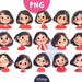 Watercolor Cartoon Kids Clip Art, Emotions PNG (digital Download) - Etsy