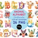 Cute Animal Alphabet Clipart, Letters for Kids, ABC Animals for Kids ...