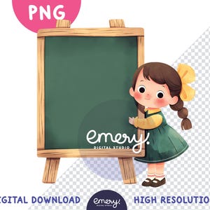 Blackboard Clipart, Kids Blackboard, School Kids PNG, Back to School ...