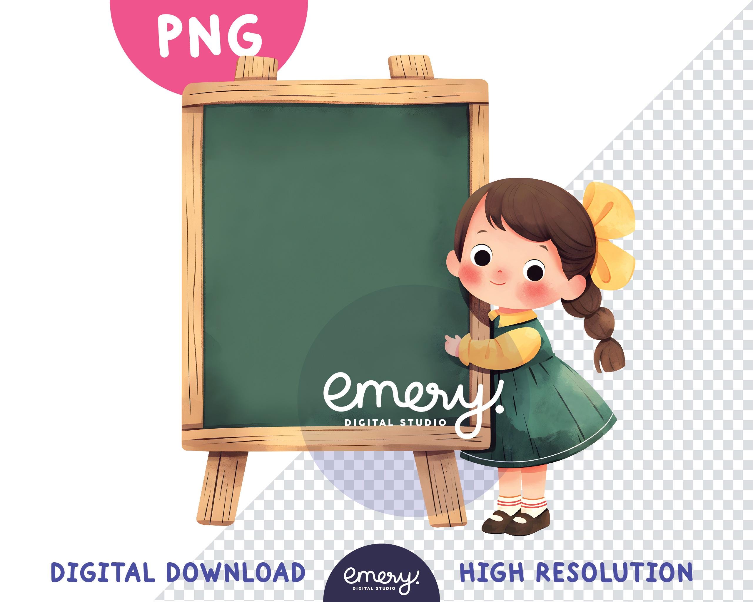 Blackboard Clipart, Kids Blackboard, School Kids PNG, Back to School ...