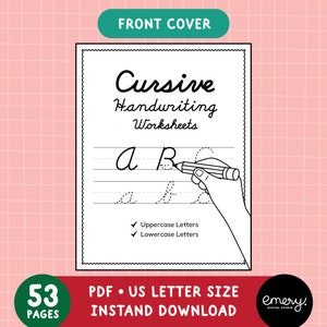 Cursive Handwriting Practice Worksheets, Cursive Alphabet Tracing ...