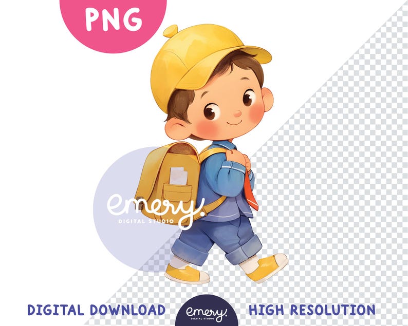 Kids With Backpack Clipart, Kindergarten Kids, Cute Kid Backpacks, Cute ...