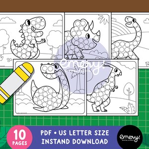 Dinosaur Dot Marker Worksheets, Dot Painting, Do-a-dot Worksheets for ...