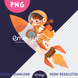 Outer Space Clipart, Astronaut Clipart, Spaceship Clipart, Kids Clipart ...