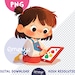 Cute Girl Daily Routine Clipart – PNG Illustrations of Kids’ Activities ...