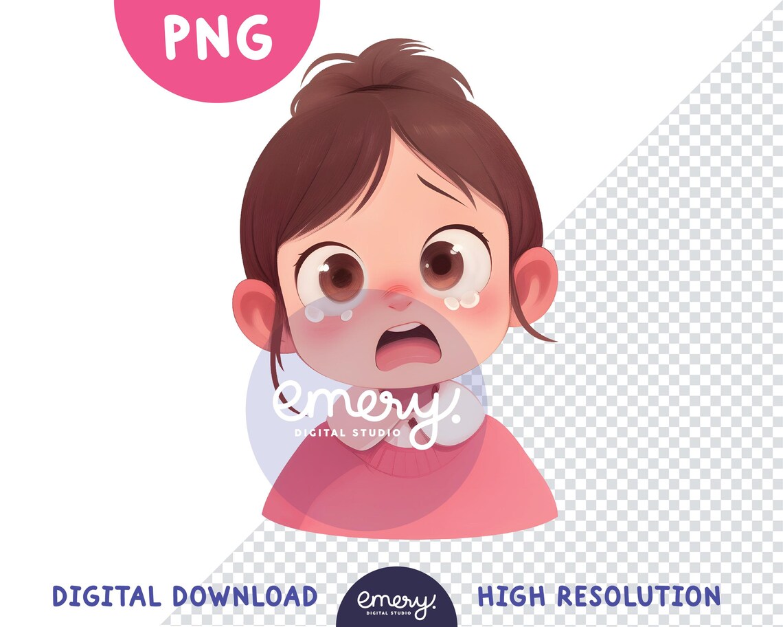 Cute Kid With Different Emotions, PNG Clip Art, Kids Emotion Clip Art ...