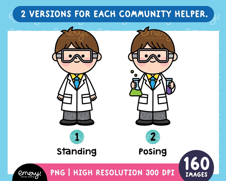 Community Helpers Clip Art Set 1 PNG Files, Occupations Clip Art, Jobs ...
