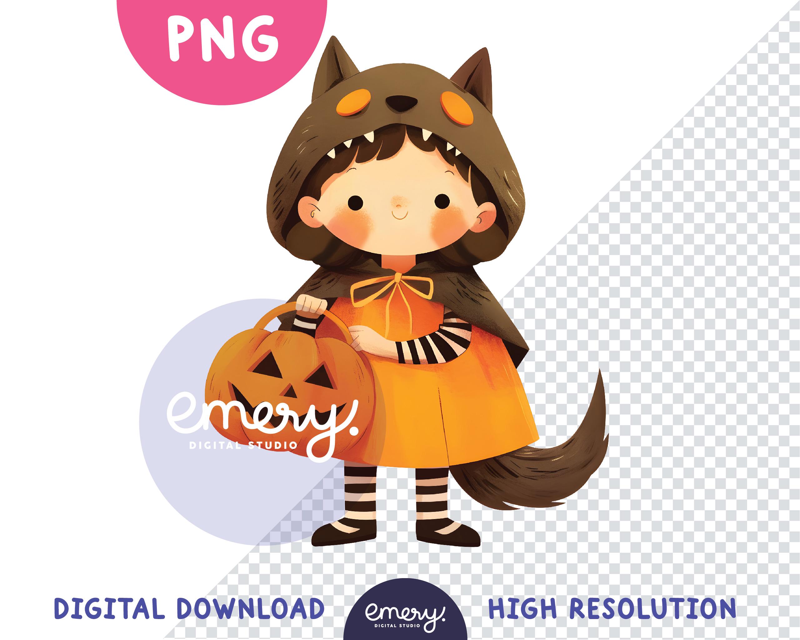 Cute Halloween Clipart, Halloween Kids Clipart, Cartoon Kids Halloween ...