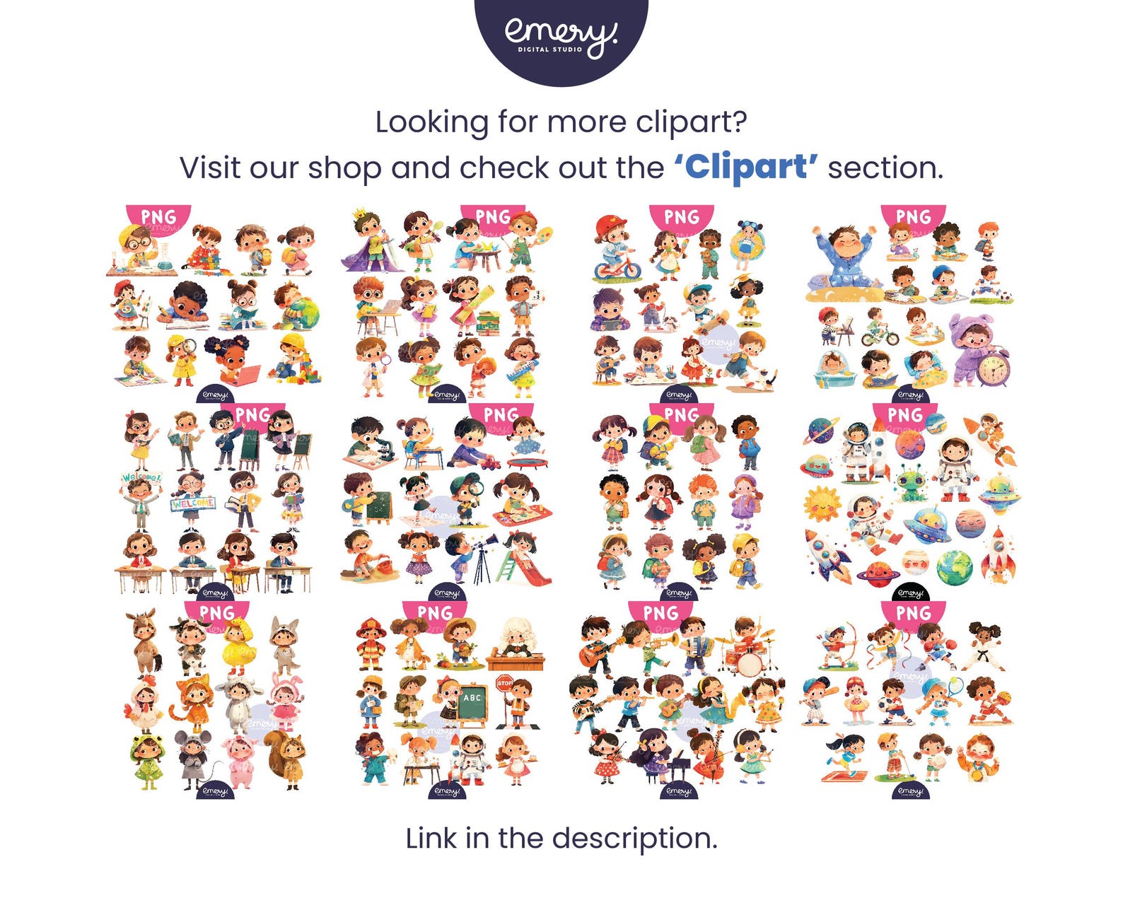 School Subjects Clipart, Classroom Subject PNG for Teachers, Worksheets ...