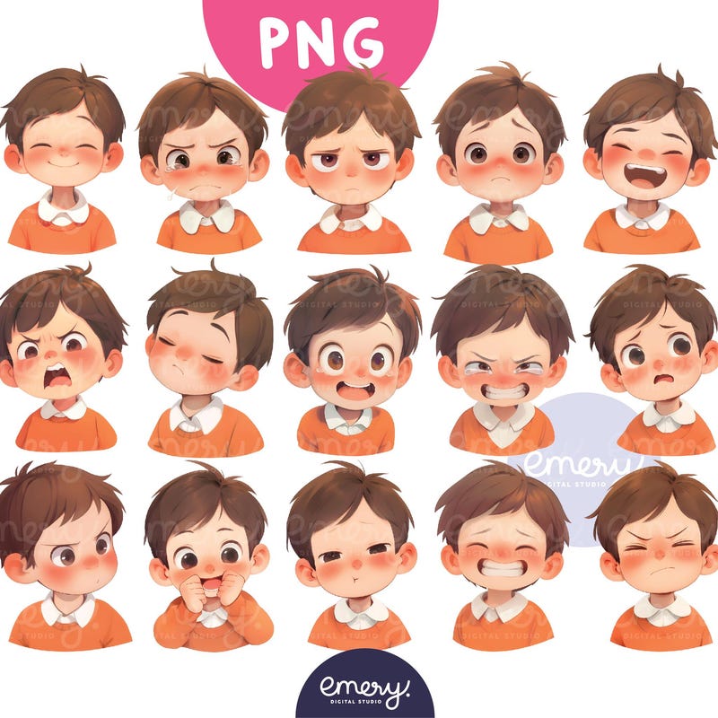 Emotions Clip Art - Etsy