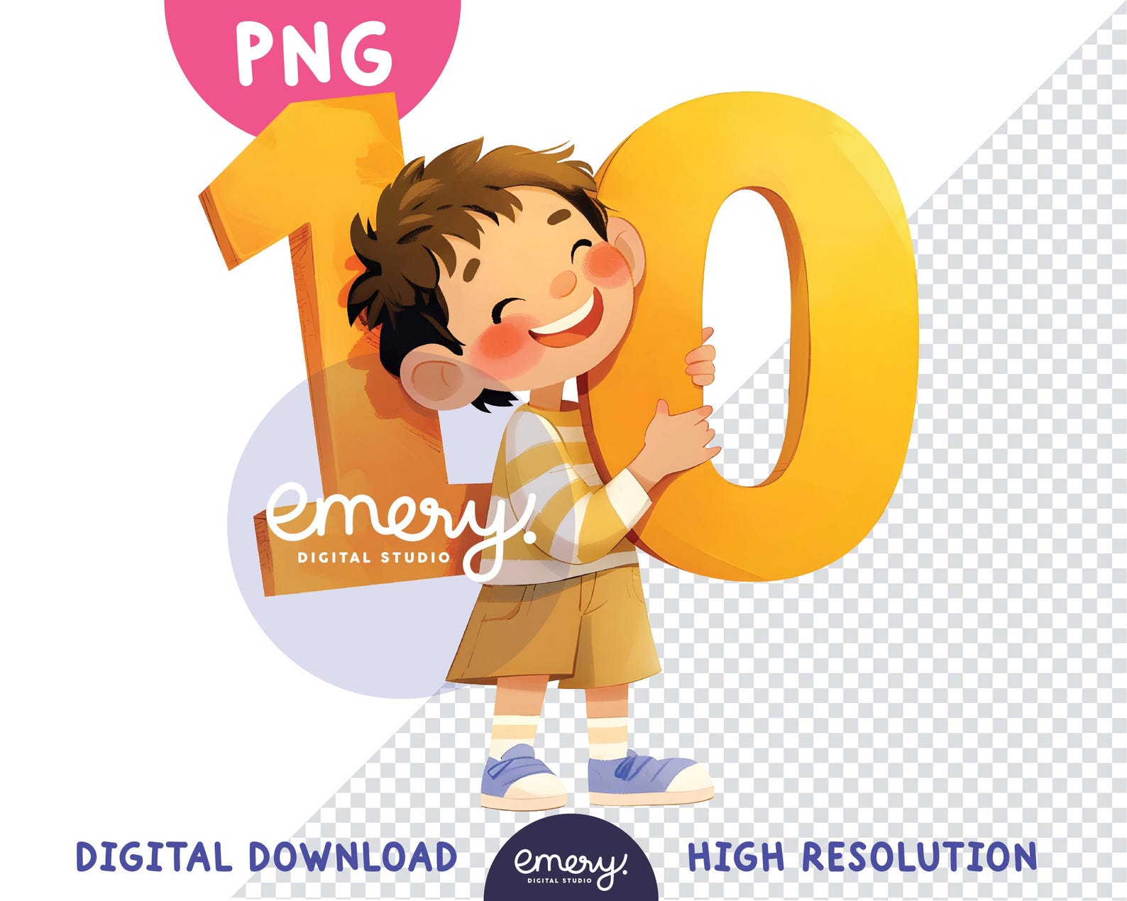 Numbers Clip Art, Kids With Numbers, Cartoon Kids PNG Clipart, Cute ...
