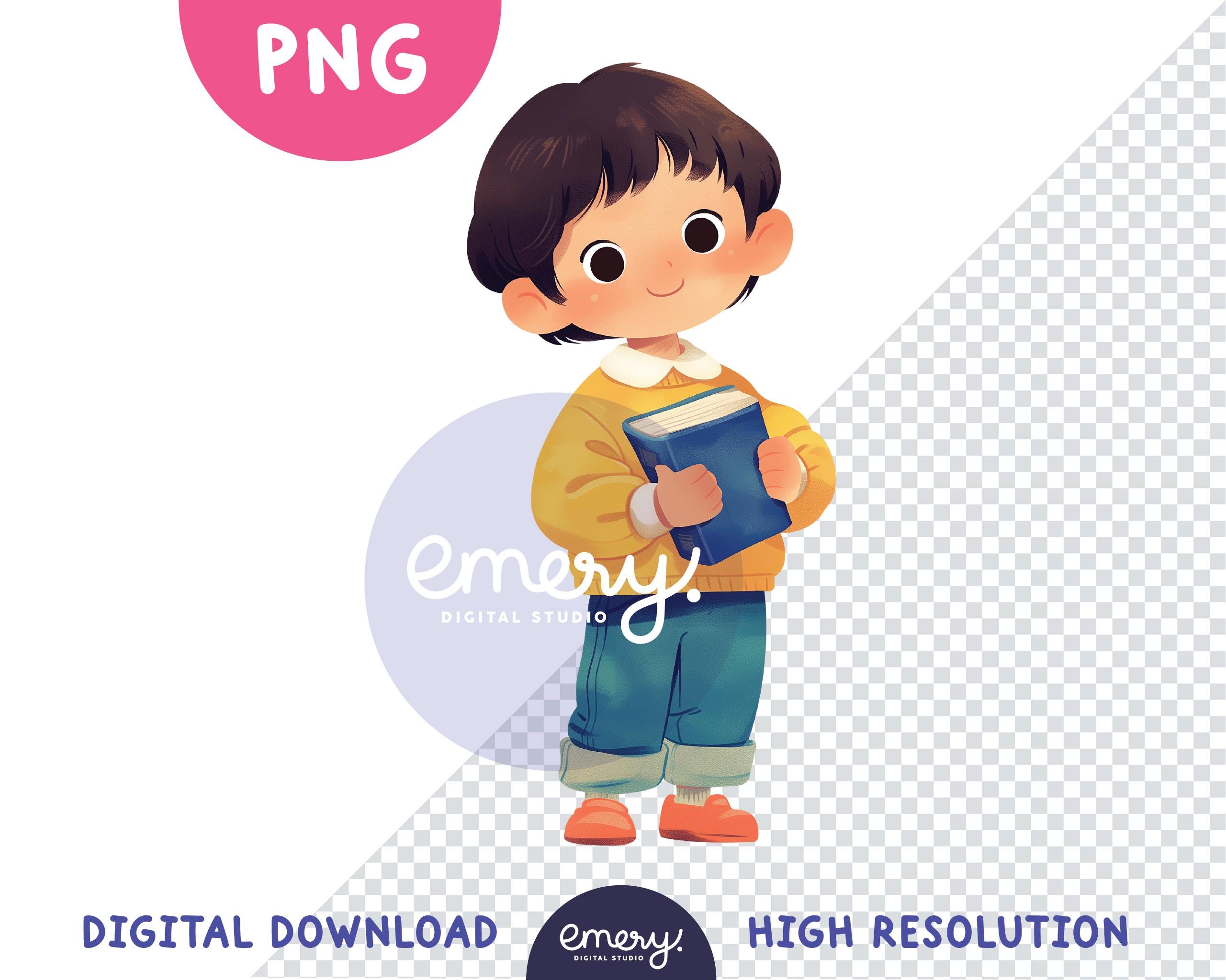 School Kids Clipart, Children With Books Clipart, Back to School ...