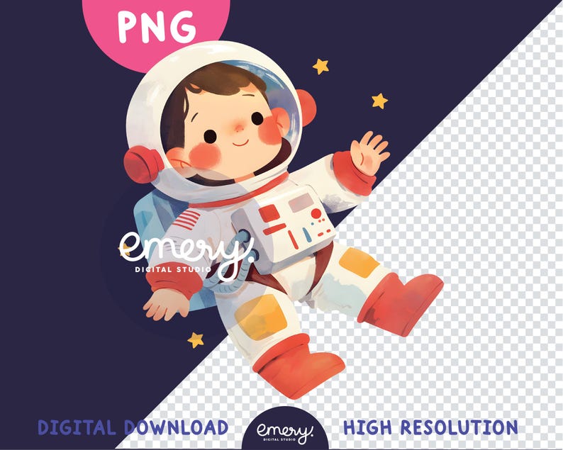 Outer Space Clipart, Astronaut Clipart, Spaceship Clipart, Kids Clipart ...