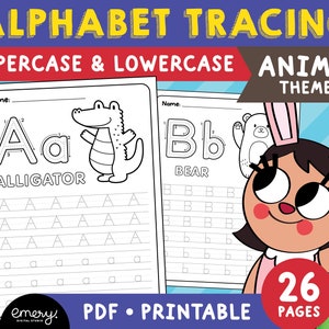 Alphabet Tracing Worksheets, Animals, Handwriting Practice Worksheets ...