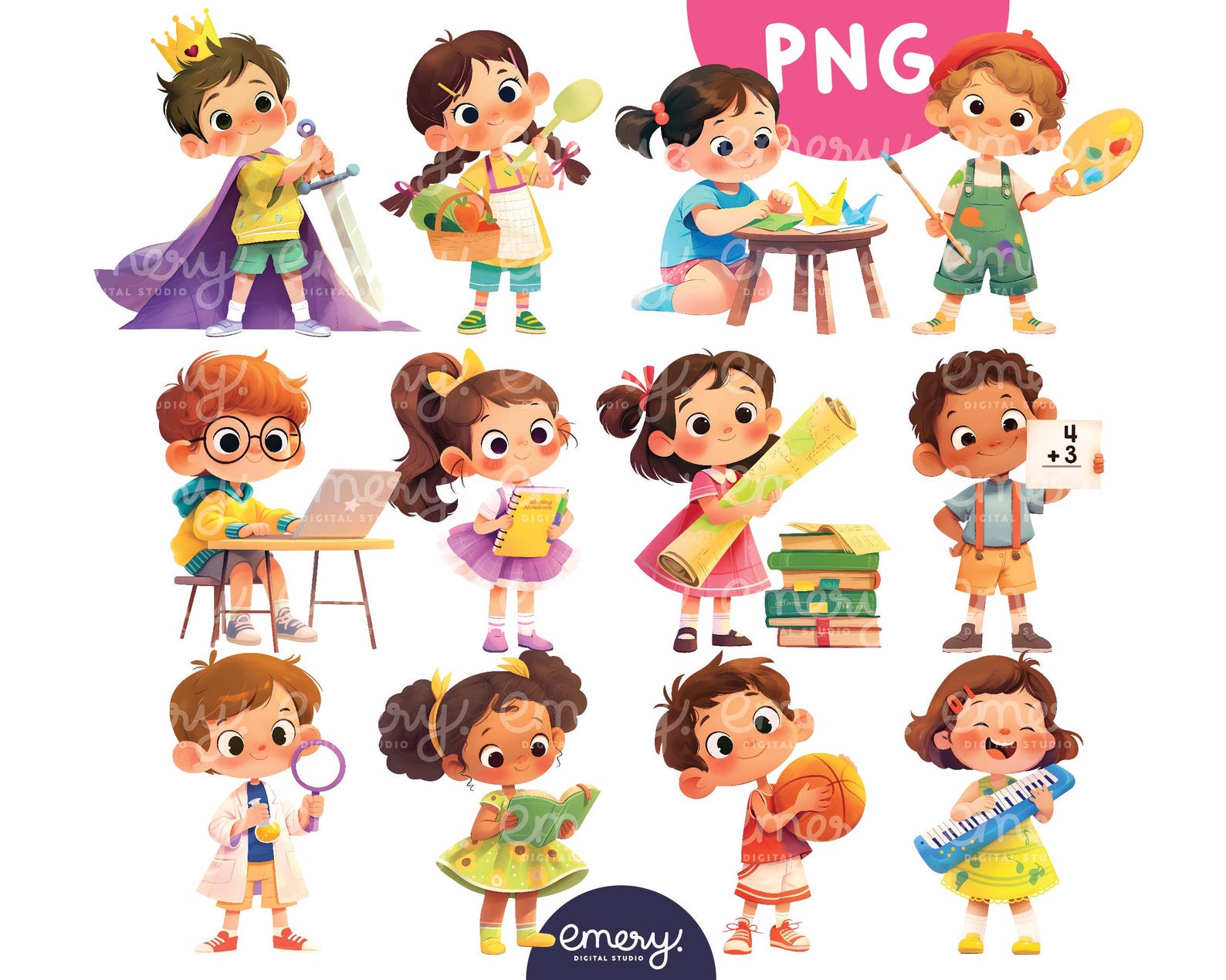School Subjects Clipart, Classroom Subject PNG for Teachers, Worksheets ...