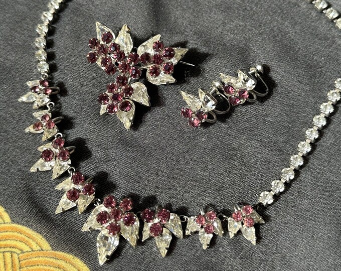 Rare and Stunning 1960's Donald Simpson/gay Charm Clear & Pink/purple ...