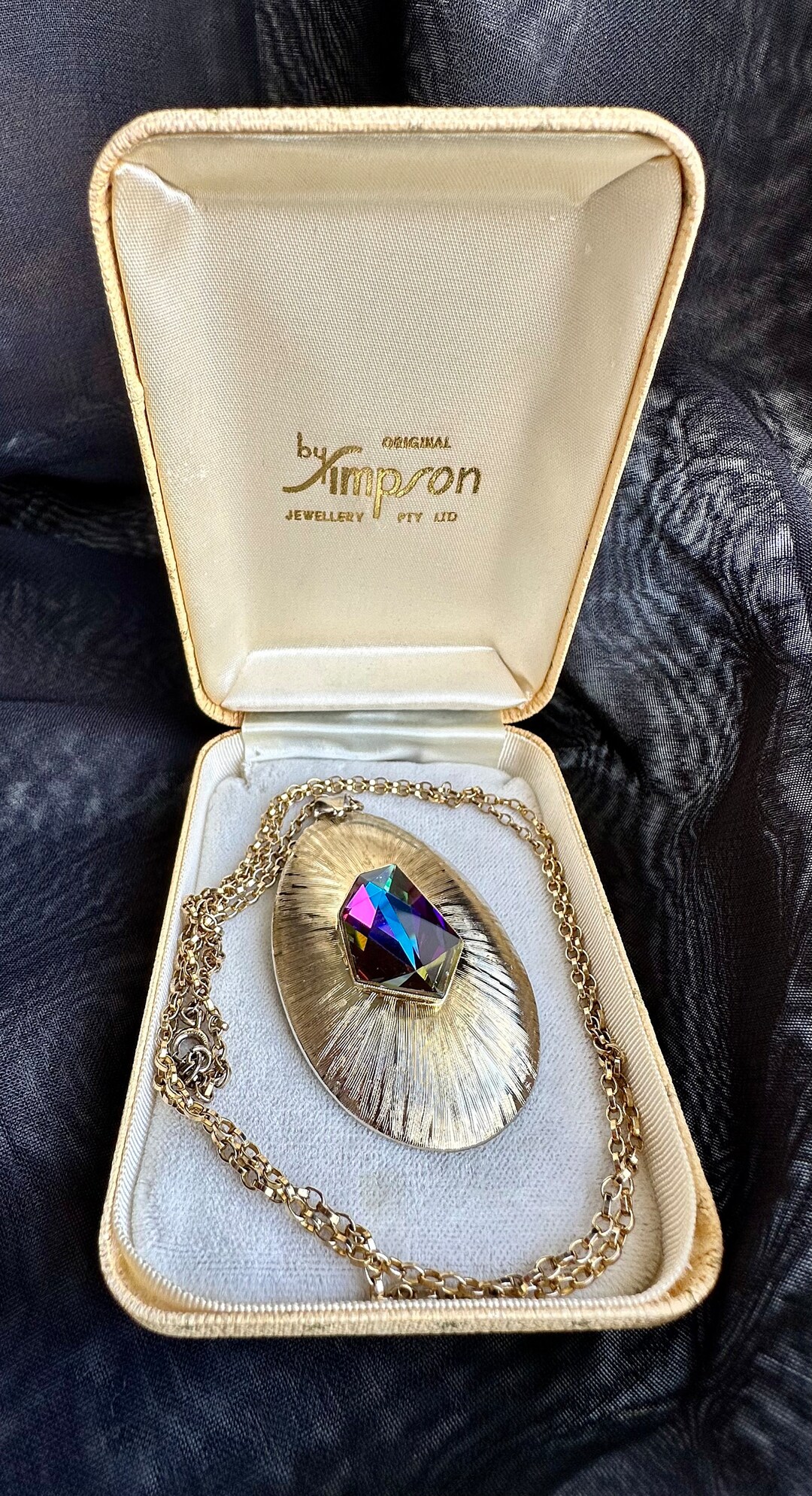 Rare Signed Vintage, Donald Simpson, Gold Vermeil, Mystic Swarovski ...