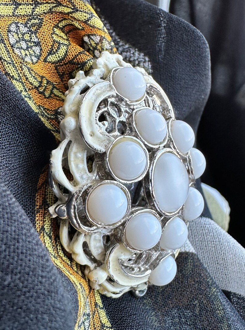 Rare & Stunning Vintage Arcansas, Elizabeth Reimer White and Silver ...