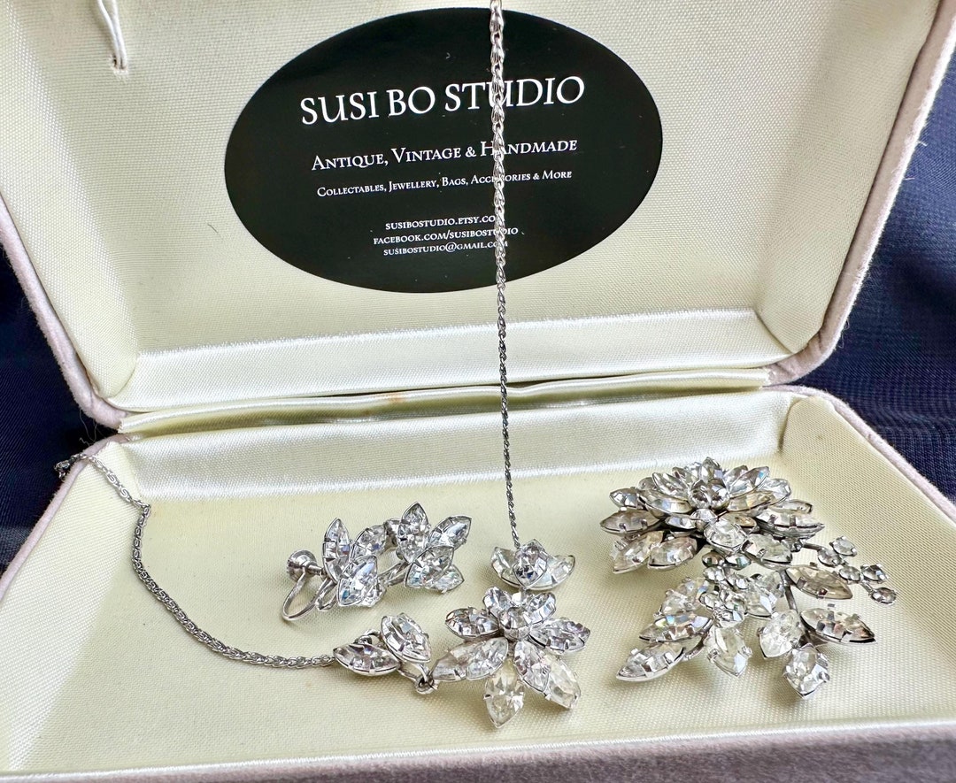 Vintage Donald Simpson Jewel Crest Parure Set: Brooch, Necklace ...