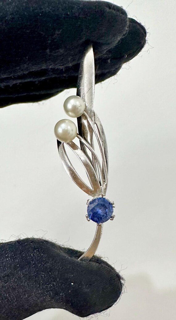 Rare Vintage Donald Simpson Silver & Genuine Mikimoto… - Gem