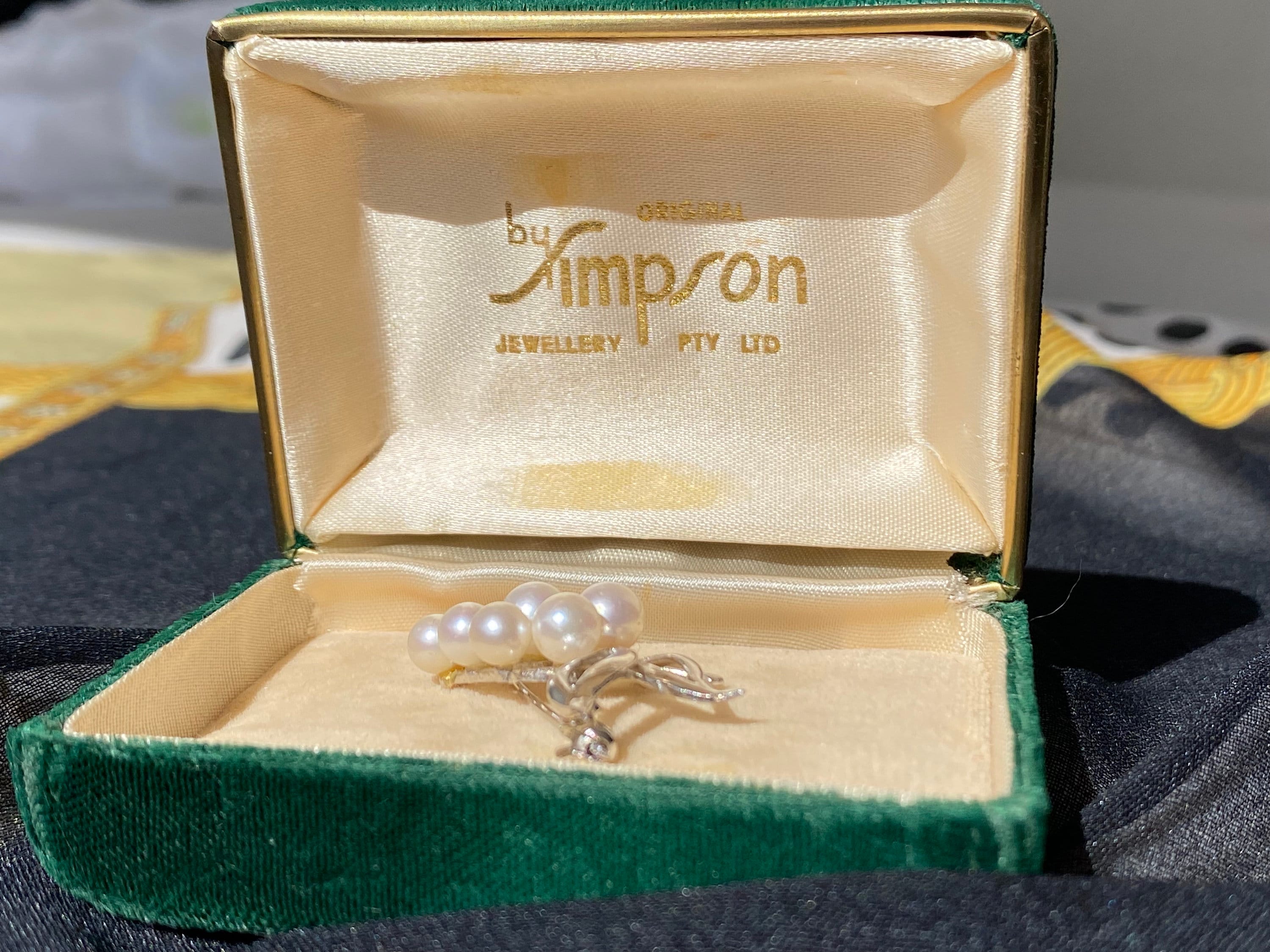 Rare Vintage Donald Simpson 950 Silver & Genuine Mikimoto - Etsy