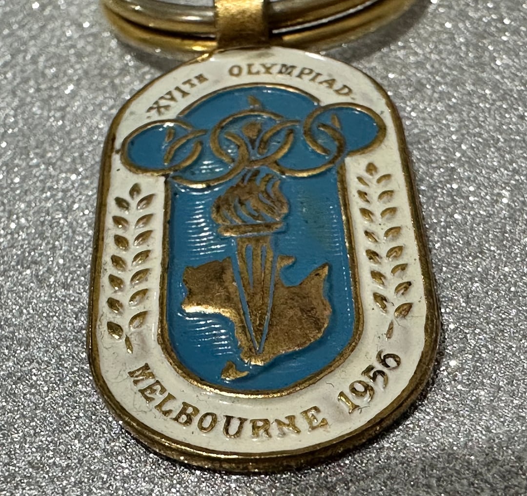 Rare 1956 Melbourne Olympics Keychain/ring, Gold, With Blue & White ...