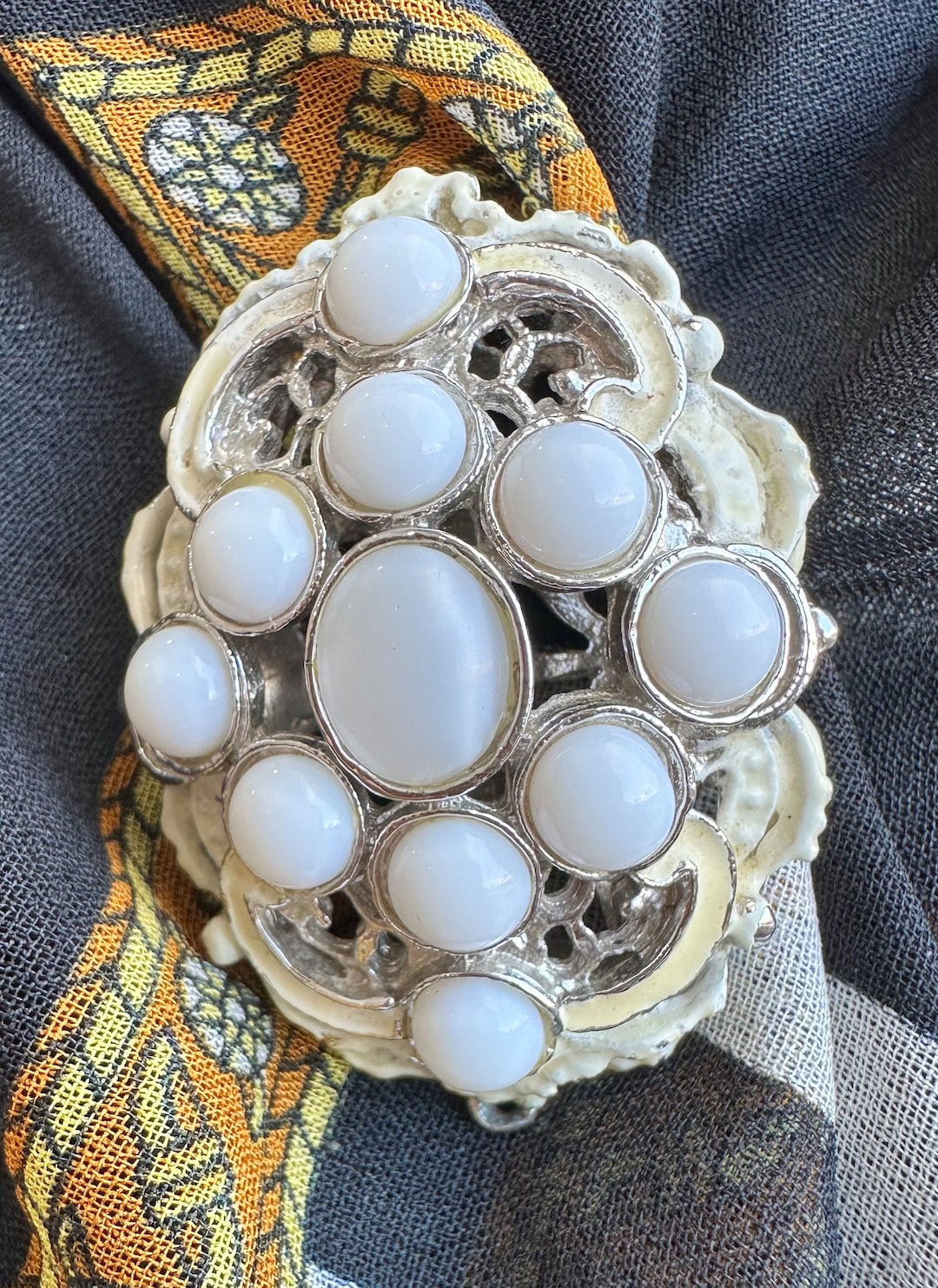 Rare & Stunning Vintage Arcansas, Elizabeth Reimer White and Silver ...